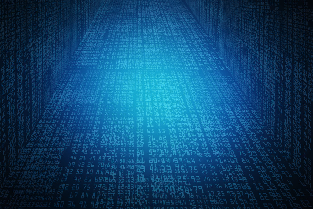 Digital abstract bits data stream, cyber pattern digital backgro - Cockpit